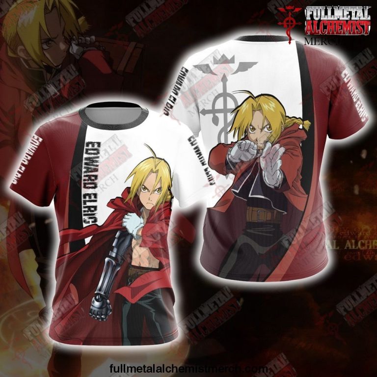 Edward Elric Fullmetal Alchemist 3D T-shirt - Fullmetal Alchemist Merch