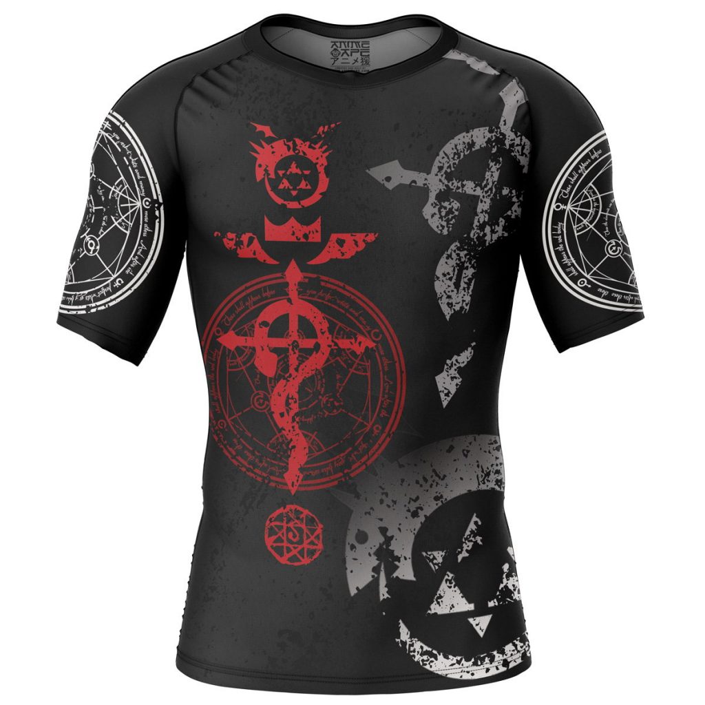 Transmutation Circle Fullmetal Alchemist Short Sleeve Rash Guard ...