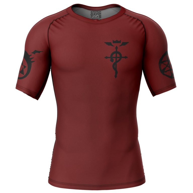 Edward Elric v2 Fullmetal Alchemist Short Sleeve Rash Guard Compression ...